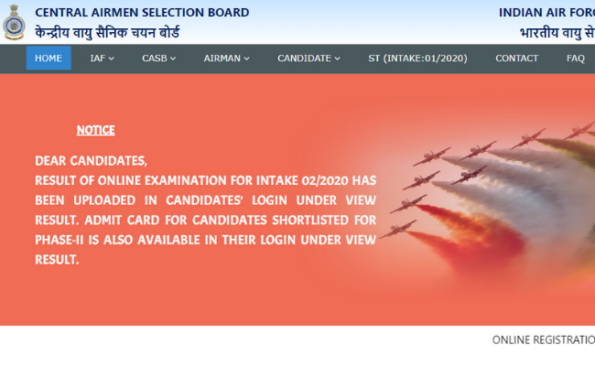 Indian Air Force (IAF) Merit List for Airmen Released at ...