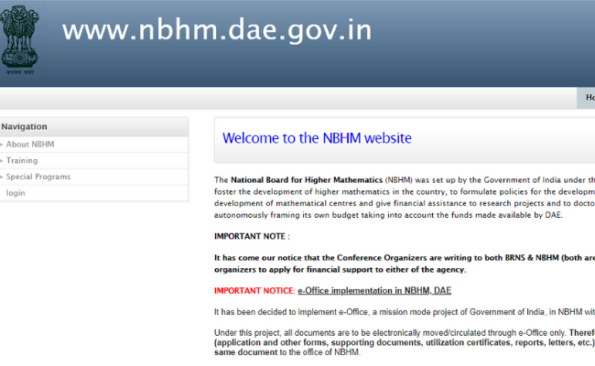 NBHM PhD 2020 Application Form Available on nbhm.dae.gov.in, Check ...