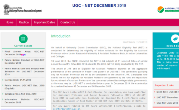 NTA UGC NET Results 2019 to be Released Today on nta.ac.in or ntanet ...