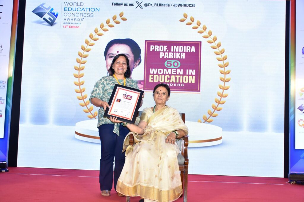 Prof. Radhika Shrivastava Honored with the Prestigious Indira Parikh 50 ...